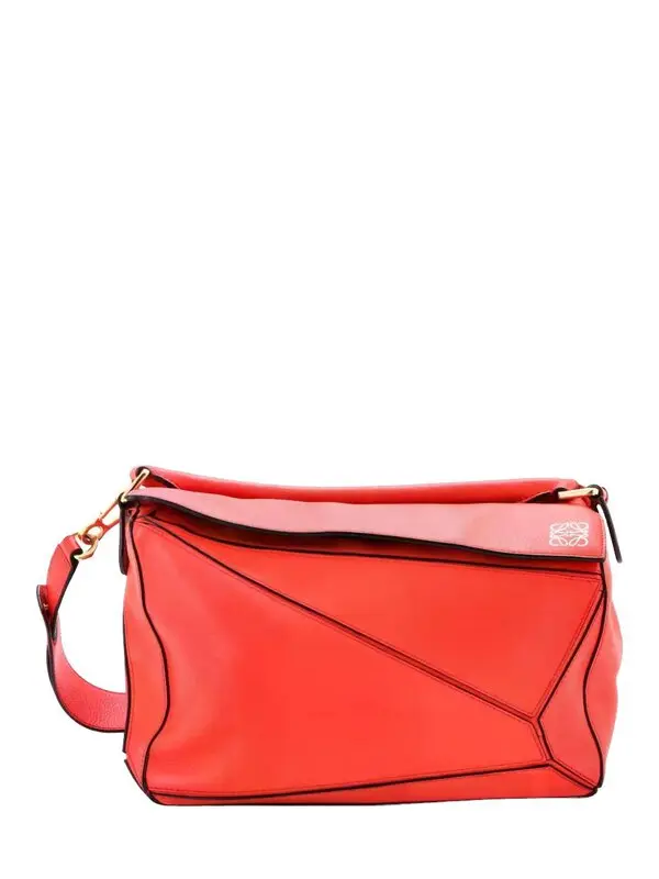 Loewe Puzzle Leather Shoulder Bag - Red