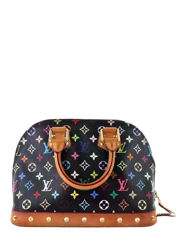 LOUIS VUITTON Alma Nm Monogram Multicolor Satchel - Black