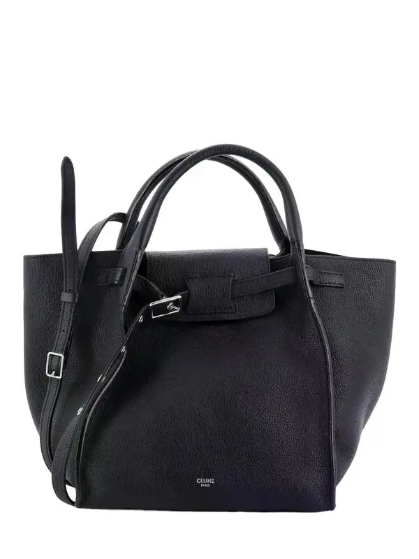Celine Big Bag Grained Calfskin Small Satchel - Black