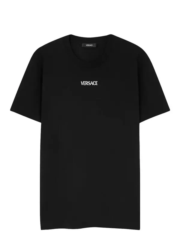 Versace Embroidered-logo T-shirt - Black