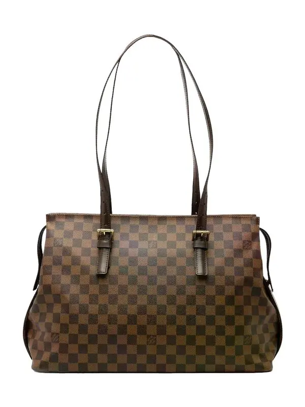 LOUIS VUITTON 2001 Damier Ebene Chelsea Shoulder Bag - Brown