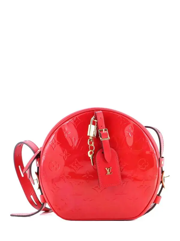 LOUIS VUITTON Boite Chapeau Souple Bag Monogram Vernis Mm - Red
