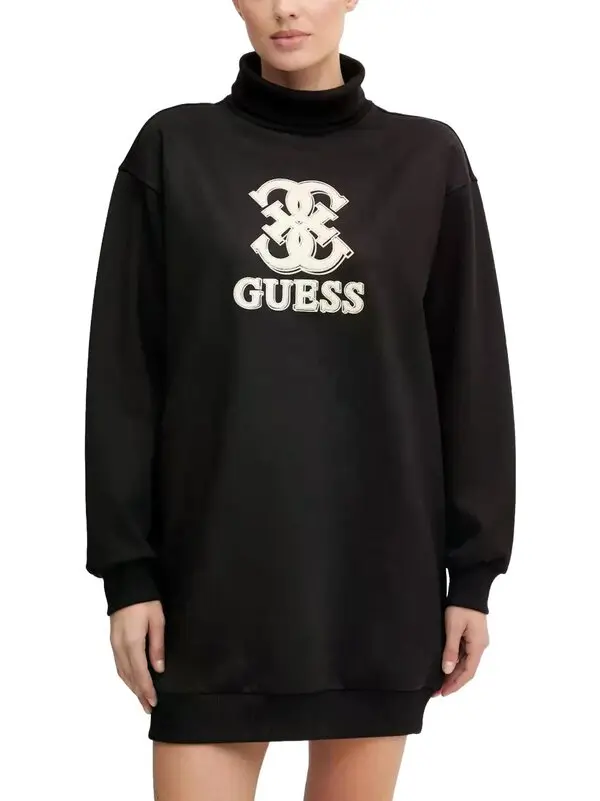 Guess Logo Turtleneck Dress - Black