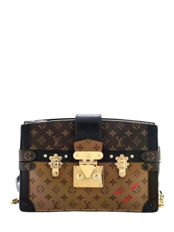 LOUIS VUITTON Trunk Reverse Monogram Canvas Clutch - Brown