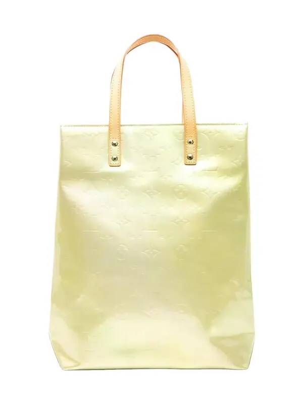 LOUIS VUITTON 2002 Monogram Vernis Reade Mm Tote Bag - White