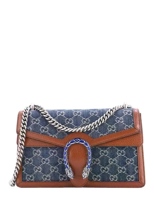 Gucci Dionysus Gg Denim Small Shoulder Bag - Blue
