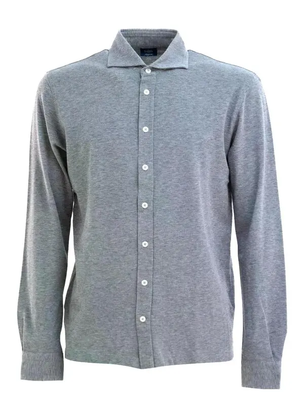 BARBA NAPOLI Button-up Cotton Shirt - Grey