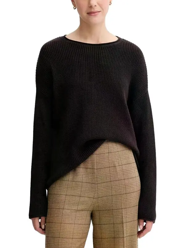 Marc O&#x27;polo Boat-neck Ribbed Knit Sweater - Brown