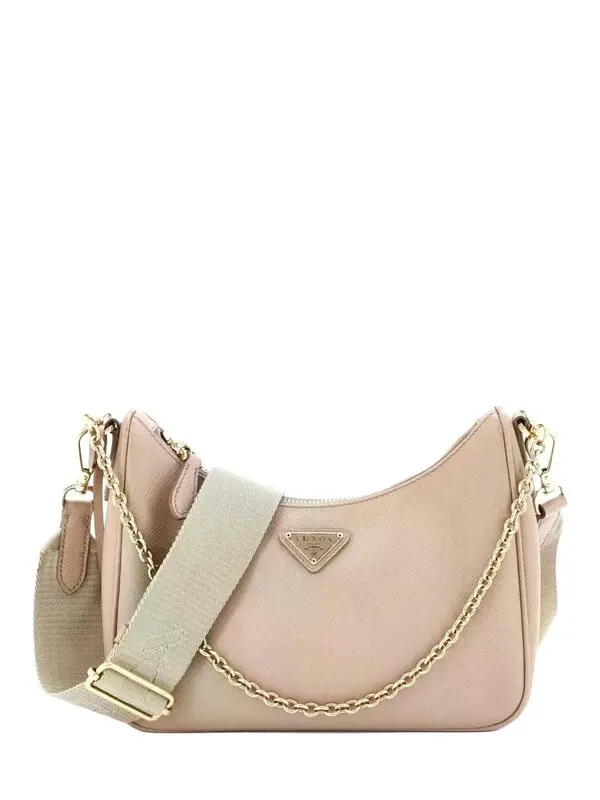 Prada Re-edition 2005 Saffiano Leather Shoulder Bag - Neutrals
