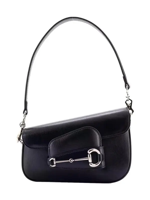 Gucci Horsebit 1955 Asymmetric Mini Shoulder Bag - Black