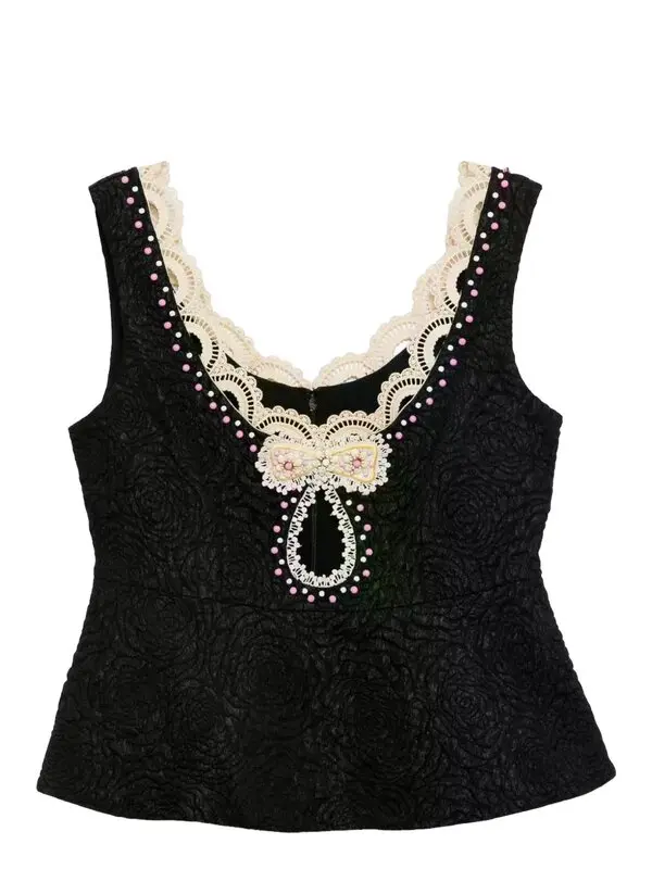 Cynthia Rowley Bead-embellished Vest - Black