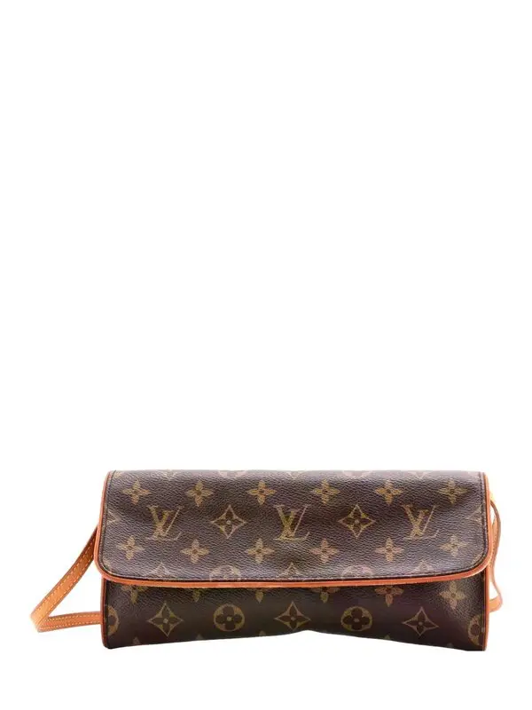 LOUIS VUITTON Twin Handbag Monogram Canvas Gm Crossbody Bag - Brown