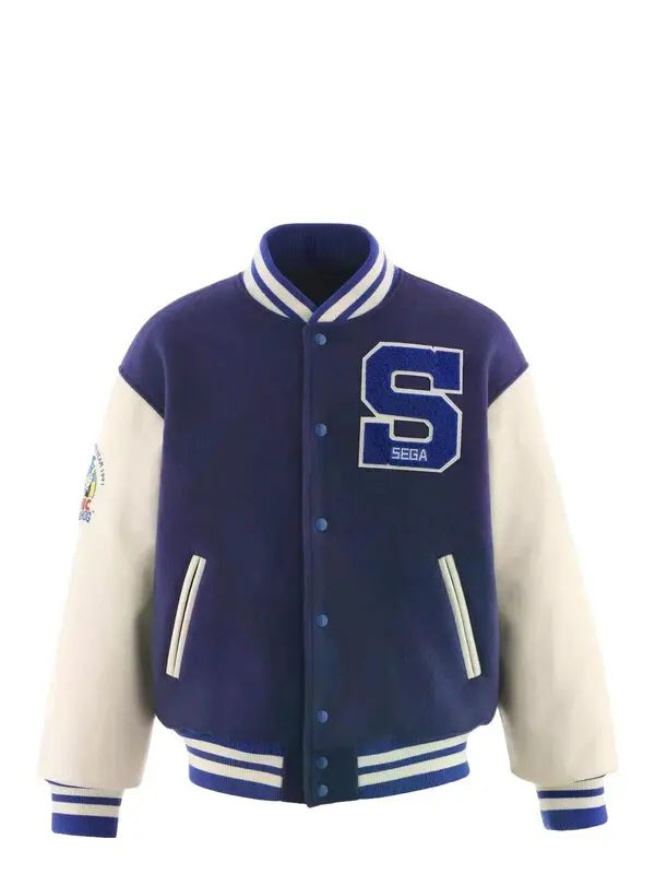 SAINT MXXXXXX Appliqué Varsity Jacket - Blue