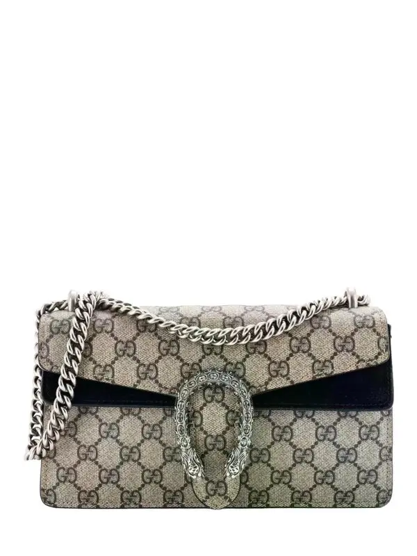 Gucci Dionysus Gg Coated Canvas Small Shoulder Bag - Black