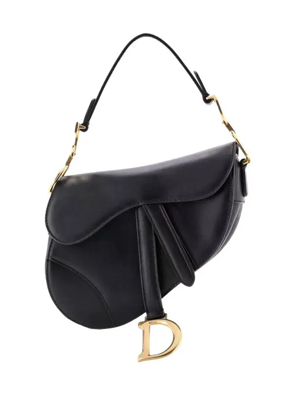 Dior Saddle Handbag Leather Mini Shoulder Bag - Black