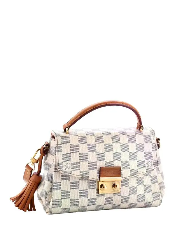 LOUIS VUITTON Croisette Damier Crossbody Bag - White