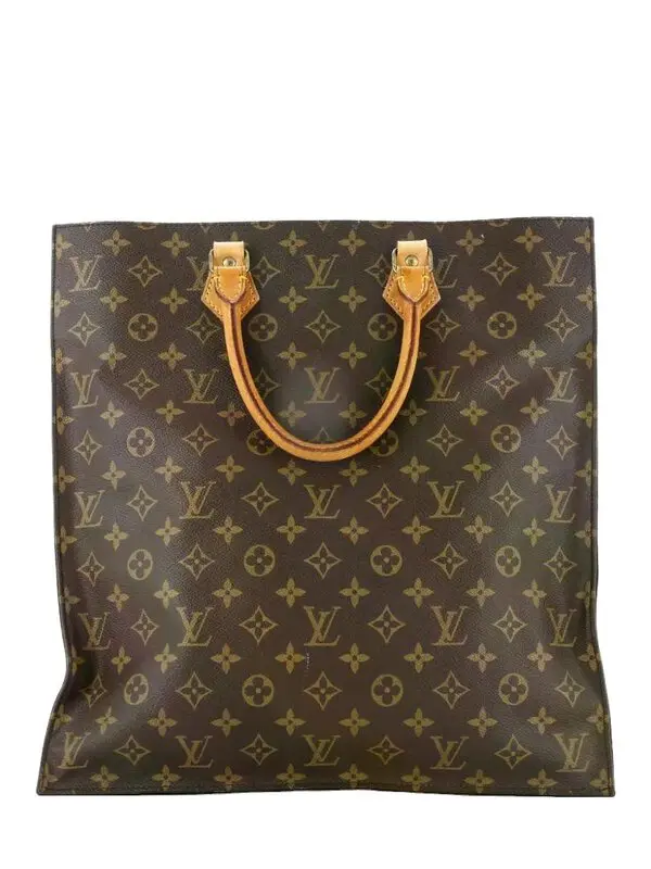 LOUIS VUITTON Vintage Sac Plat Monogram Tote Bag - Brown