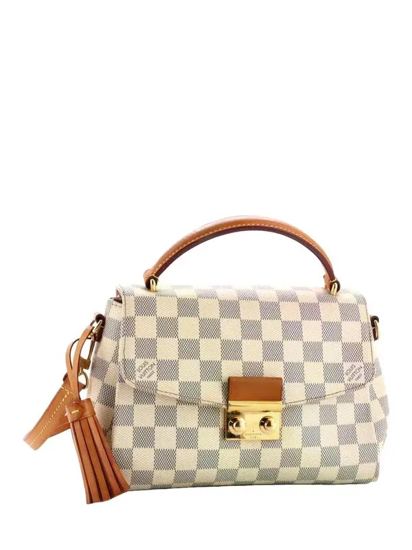 LOUIS VUITTON Croisette Damier Azur Crossbody Bag - White