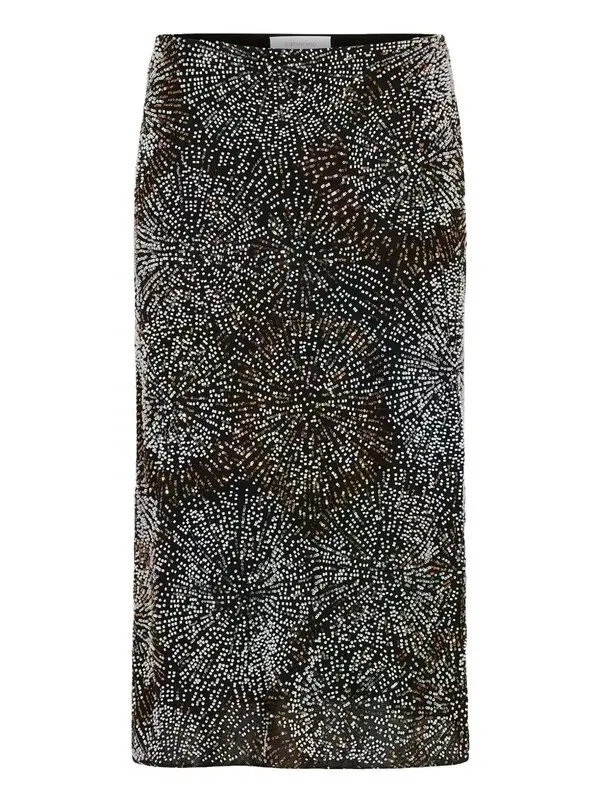 Rabanne Embroidered Pearl Skirt - Black