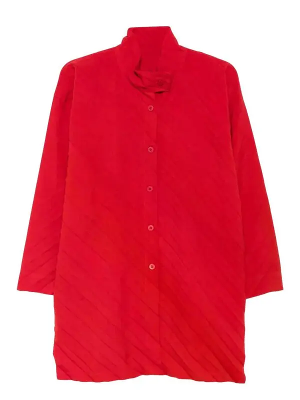 Issey Miyake Pleated Shirt - Red