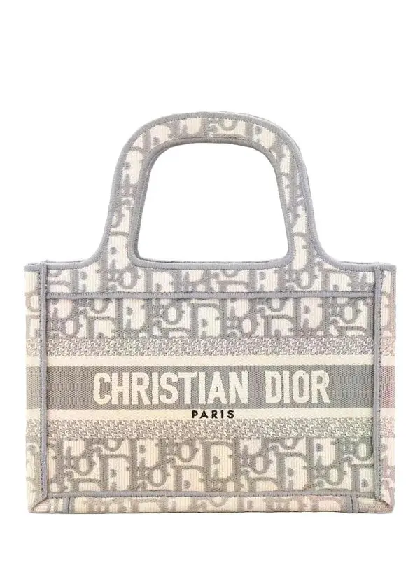 Dior Book Oblique Canvas Mini Tote - Grey