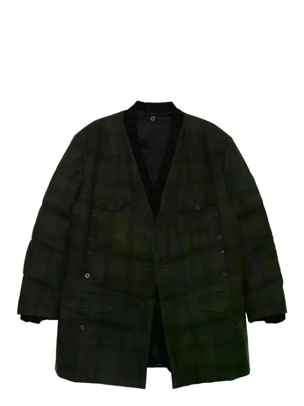 Yohji Yamamoto Madras-check Blazer - Green