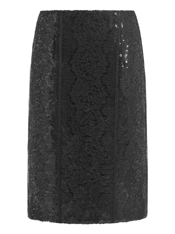 16Arlington Deoda Sequin Lace Skirt - Black