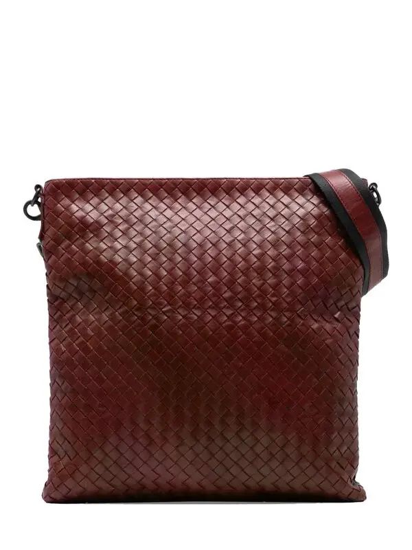 Bottega Veneta 2012-2025 Nappa Intrecciato Crossbody Bag - Red