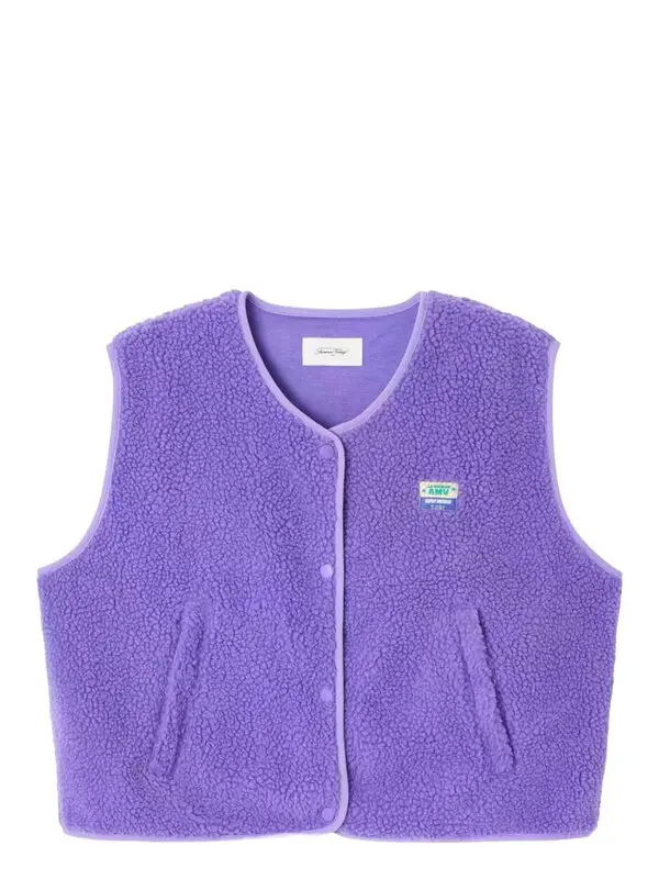 American Vintage Hoktown Shearling Waistcoat - Purple