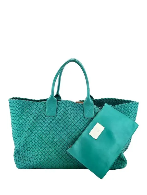 Bottega Veneta Cabat Intrecciato Nappa Medium Tote Bag - Green