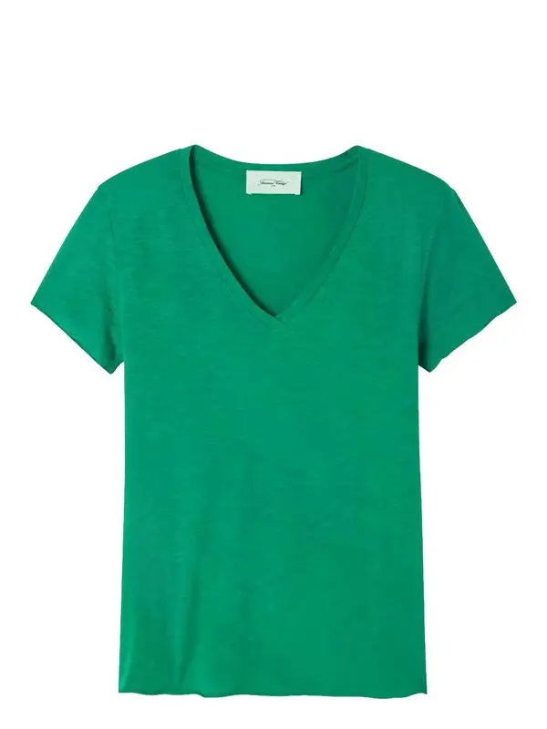 American Vintage Jacksonville V-neck T-shirt - Green