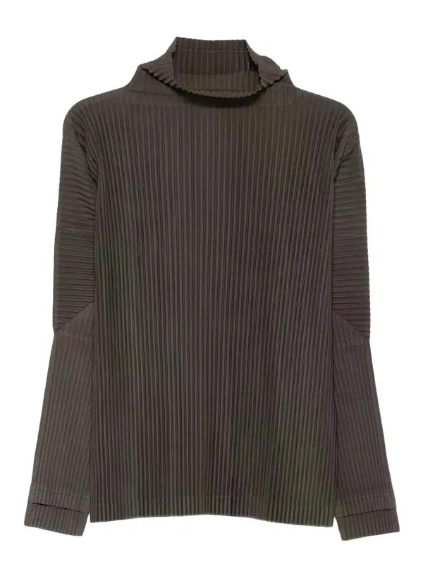 Issey Miyake Pleated Roll-neck Top - Green