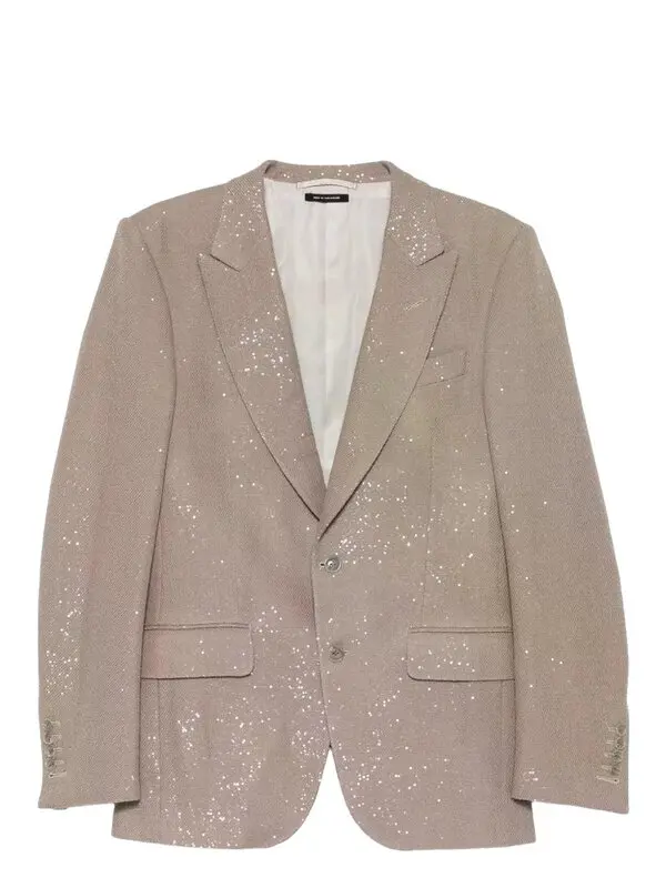 TOM FORD Speckled Two-button Jacket - Neutrals