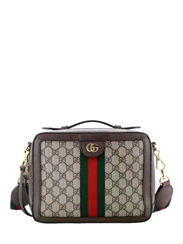 Gucci Ophidia Zip Around Camera Small Shoulder Bag - Brown