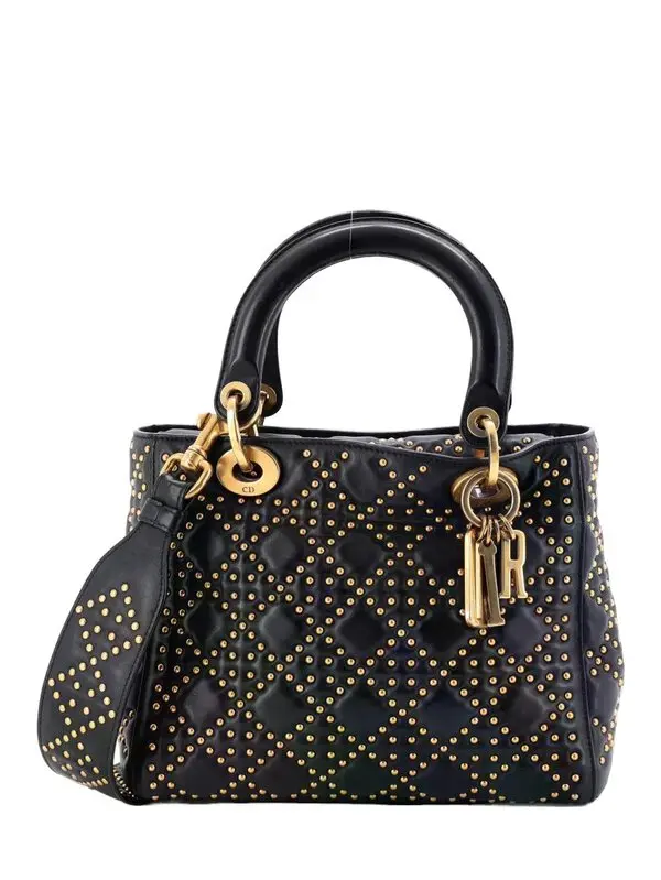 Dior Supple Lady Medium Satchel - Black