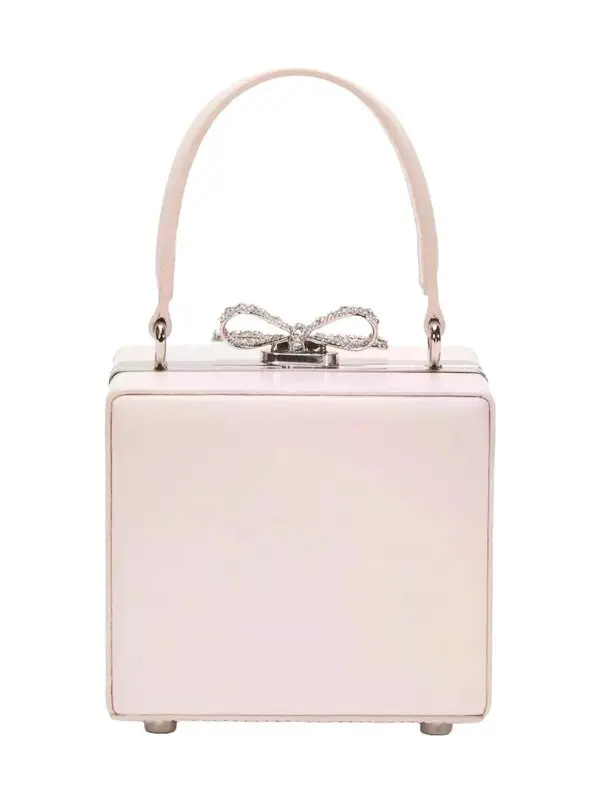 SELF-PORTRAIT Crystal Bow-embellished Box Bag - Pink