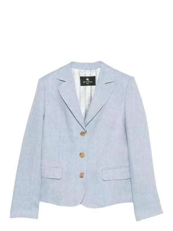 Etro Linen Blazer - Blue