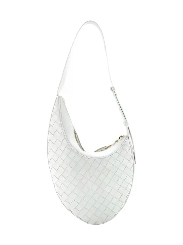 Bottega Veneta Intrecciato Nappa Small Shoulder Bag - White