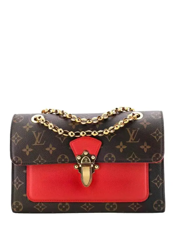 LOUIS VUITTON Victoire Monogram Canvas And Leather Shoulder Bag - Brown