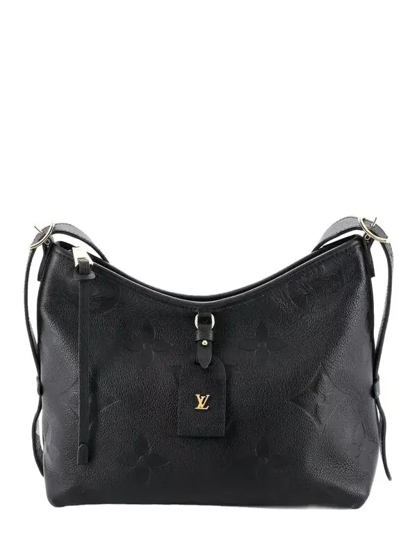 LOUIS VUITTON Carryall Monogram Empreinte Giant Pm Hobo Bag - Black