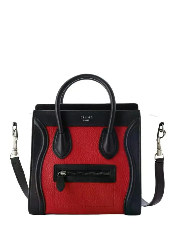 Celine Luggage Nano Crossbody Bag - Red