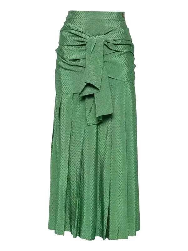 Jean Paul Gaultier 1980s Patterned-jacquard Maxi Skirt - Green