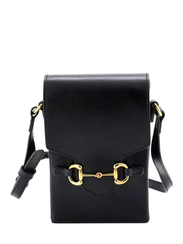 Gucci Horsebit 1955 Leather Mini Crossbody Bag - Black