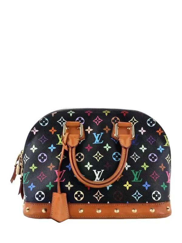 LOUIS VUITTON Alma Nm Monogram Multicolor Satchel - Black