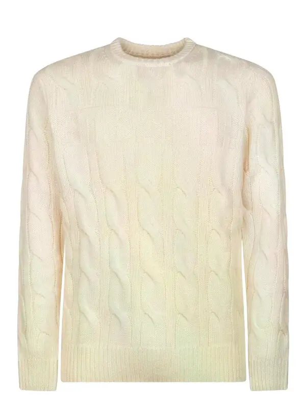 MC2 SAINT BARTH Cable-knit Crew-neck Sweater - Neutrals
