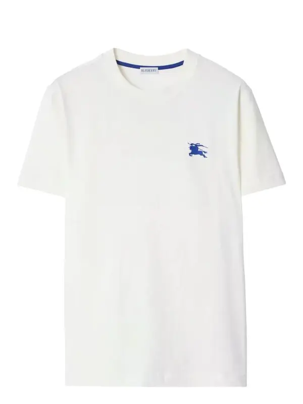 Burberry Equestrian-knight Cotton T-shirt - White