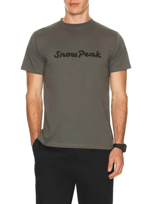 SNOW PEAK Typography T-shirt - Grey