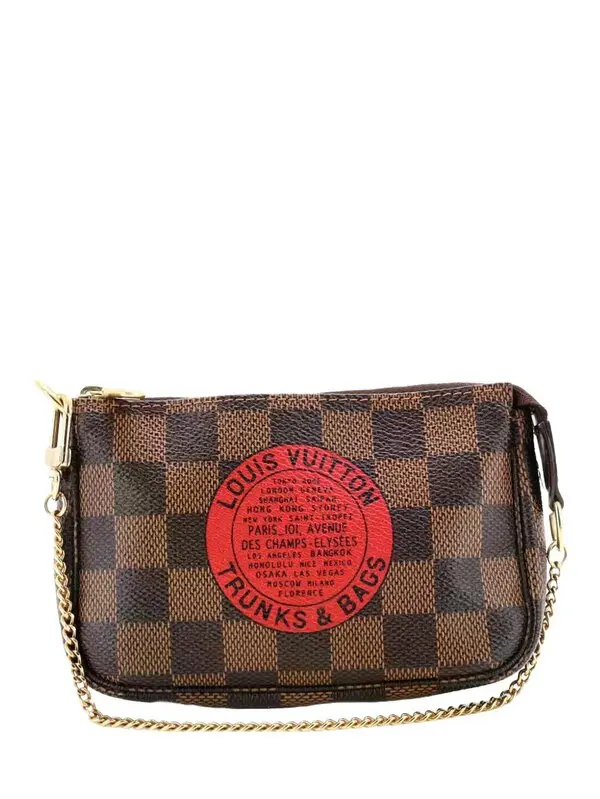 LOUIS VUITTON Damier Mini Pochette Accessoires Limited Edition - Brown