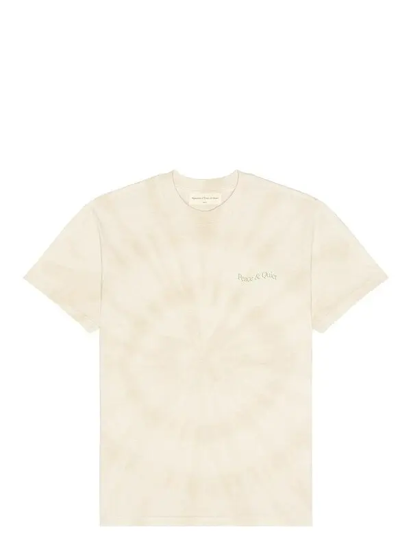 MUSEUM OF PEACE & QUIET Wordmark Tye Dye T-shirt In Ivory - Bone