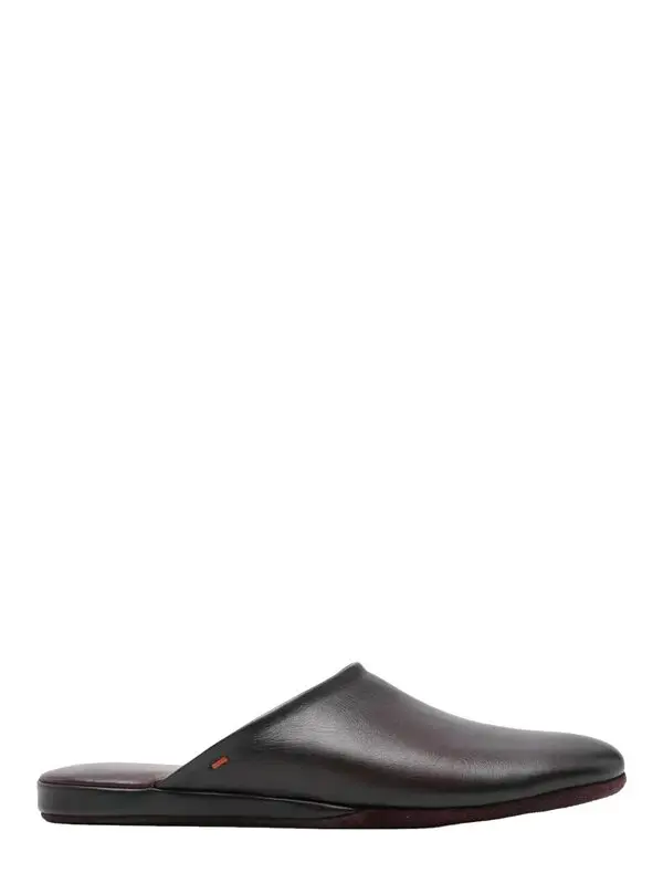 Santoni Slip-on Round-toe Slippers - Red